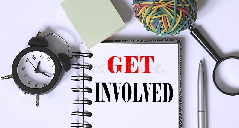 Text GET INVOLVED on the Envelope on the Keyboard Stock Photo - Image ...