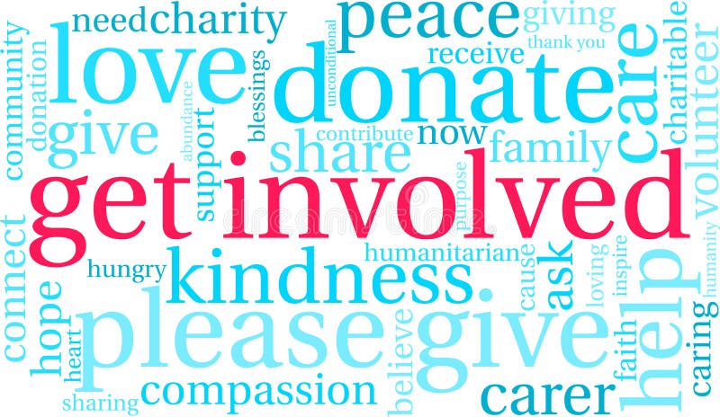 Get Involved Word Cloud. stock vector. Illustration of hope - 158980258