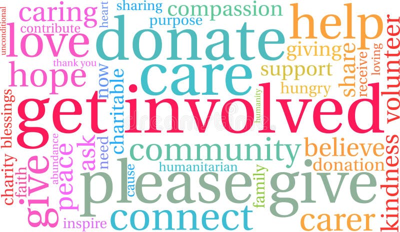 Get Involved Word Cloud. stock vector. Illustration of caring - 158980261