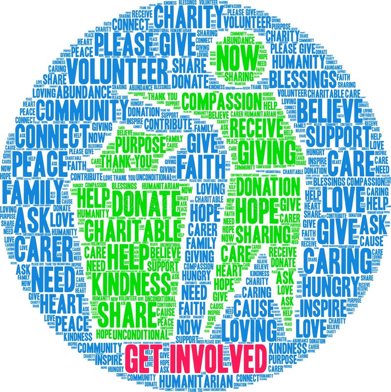Get Involved Word Cloud. stock vector. Illustration of hope - 158980273