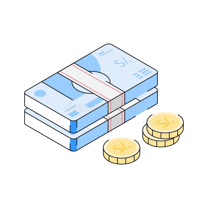 Get this Isometric Icon of Peruvian Sol Paper Currency Stock ...
