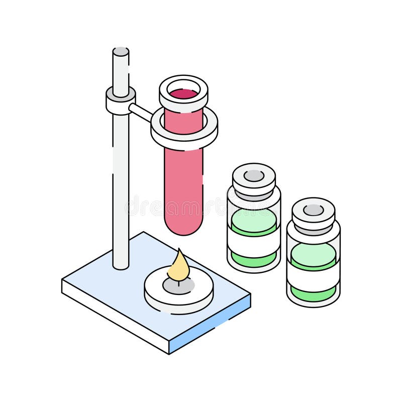 Get Latest Isometric Style Icon of Lab Retort Stand Stock Illustration ...