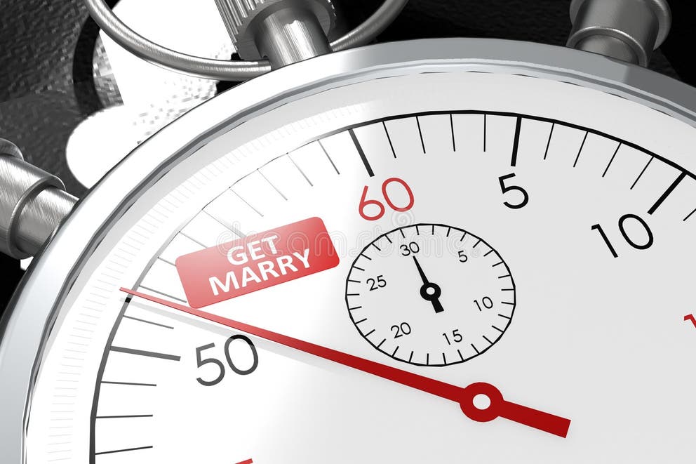 Get Marry Word on the Stopwatch Stock Illustration - Illustration of ...