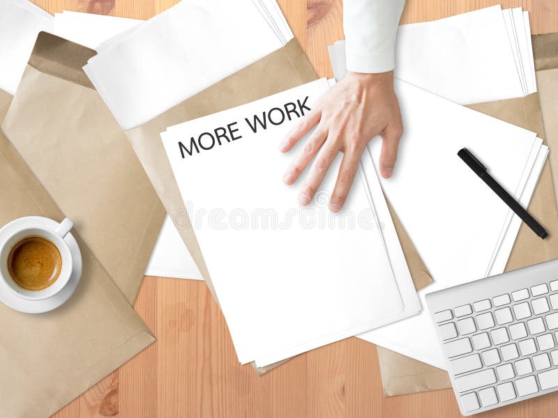 Get more work. stock image. Image of desk, tired, task - 76278595