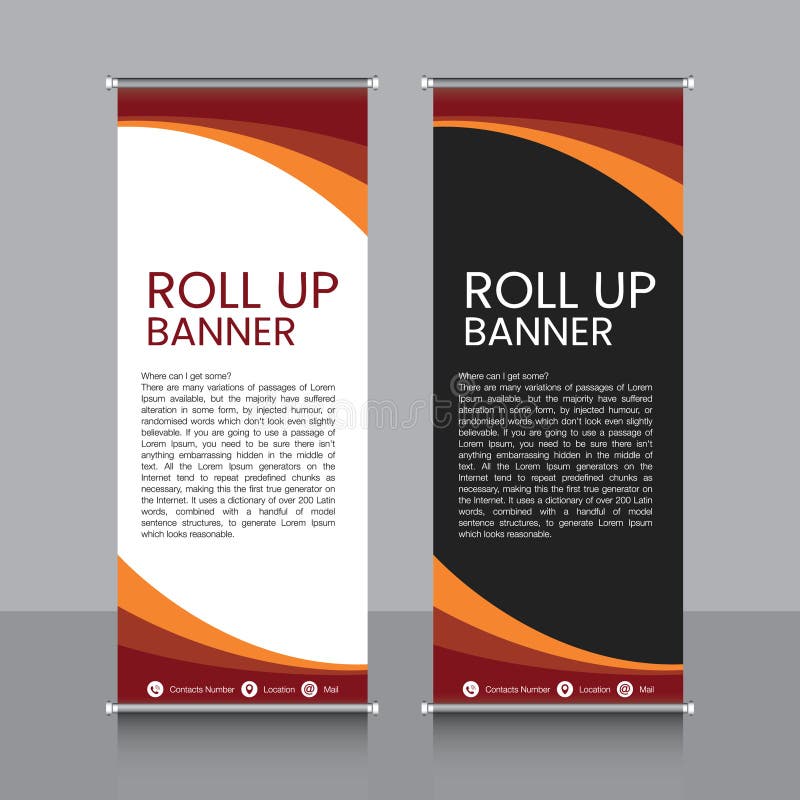 Roll Up Banner Design, Banner Design, Vector, Abstract Line Pattern ...