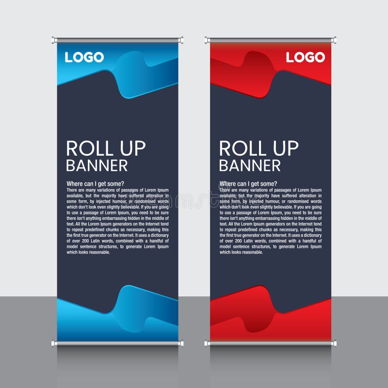 Roll Up Banner Design, Banner Design, Vector, Abstract Line Pattern ...
