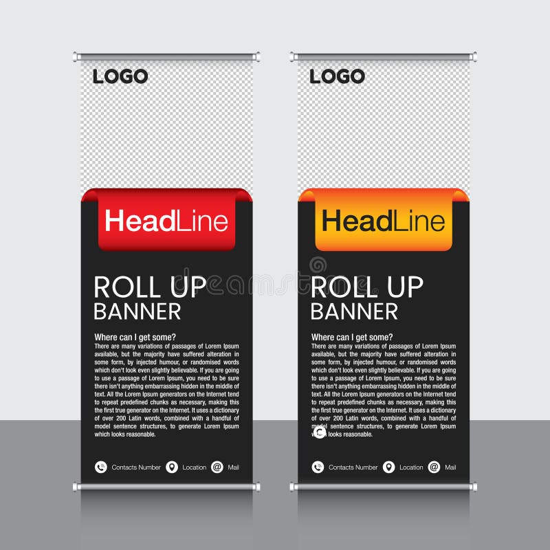 Roll Up Banner Design, Banner Design, Vector, Abstract Line Pattern ...