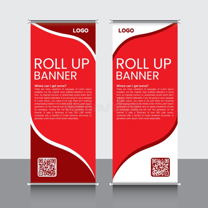 Roll Up Banner Design, Banner Design, Vector, Abstract Line Pattern ...