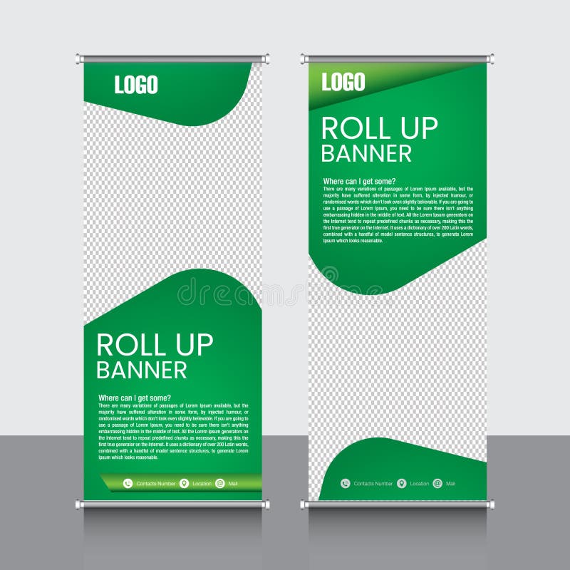 Roll Up Banner Design, Banner Design, Vector, Abstract Line Pattern ...