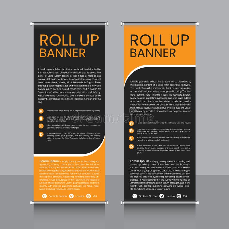 Roll Up Banner Design, Banner Design, Vector, Abstract Line Pattern ...