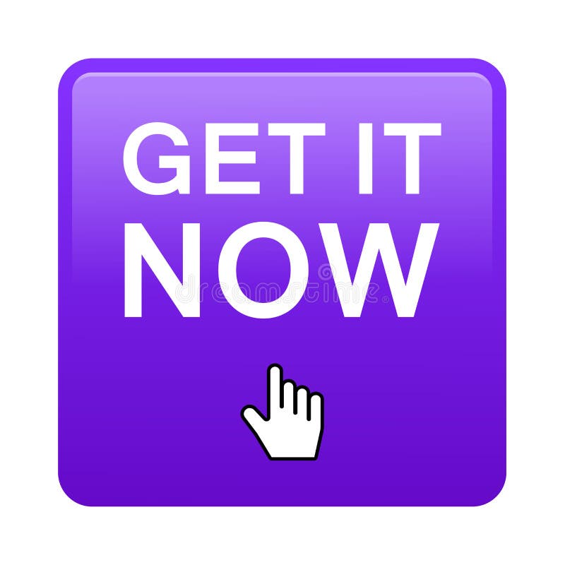 Get it now button stock vector. Illustration of hand - 190057937