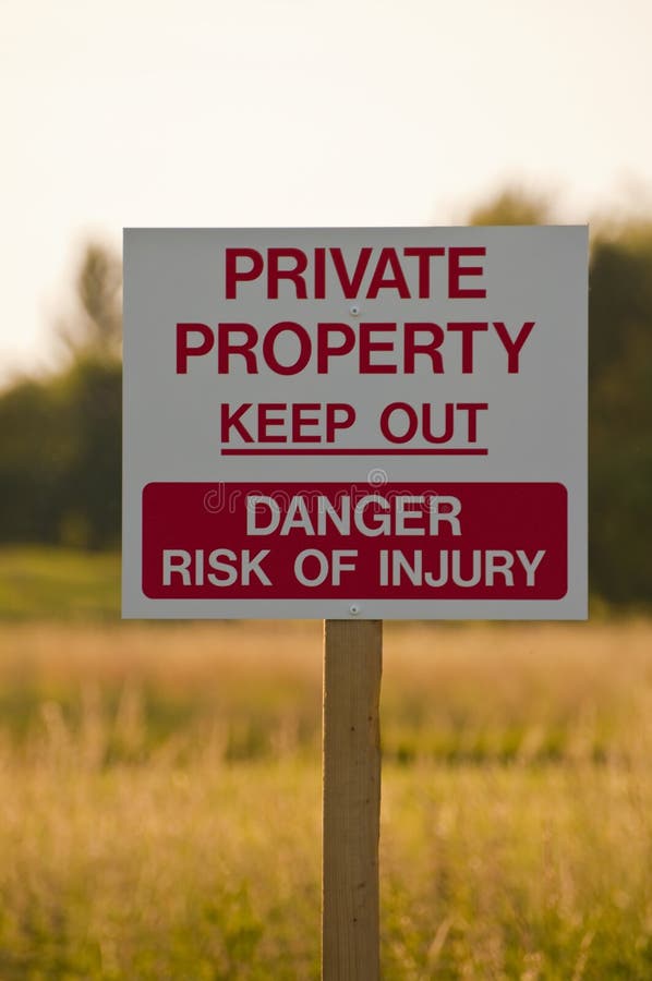 Get Off My Land Private Property Stock Photo - Image of privacy ...