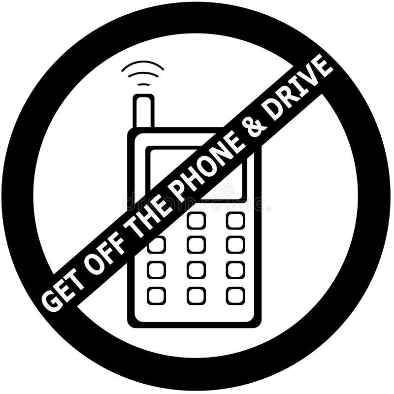 Get Off the Phone & Drive Stock Illustration - Illustration of wireless ...