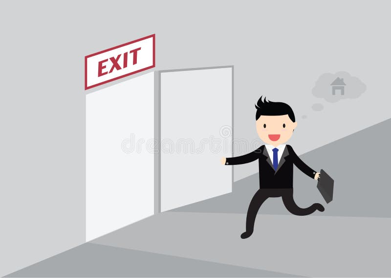 Get Off Work Concept stock vector. Illustration of emergency - 52505267