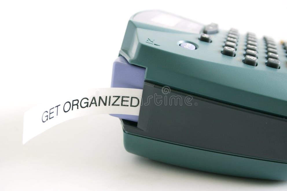 Get organized label stock photo. Image of sticker, motivate - 1217110