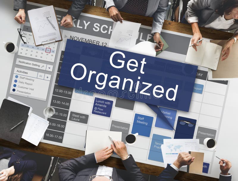 Get Organized Management Set Up Organization Plan Concept Stock Image ...