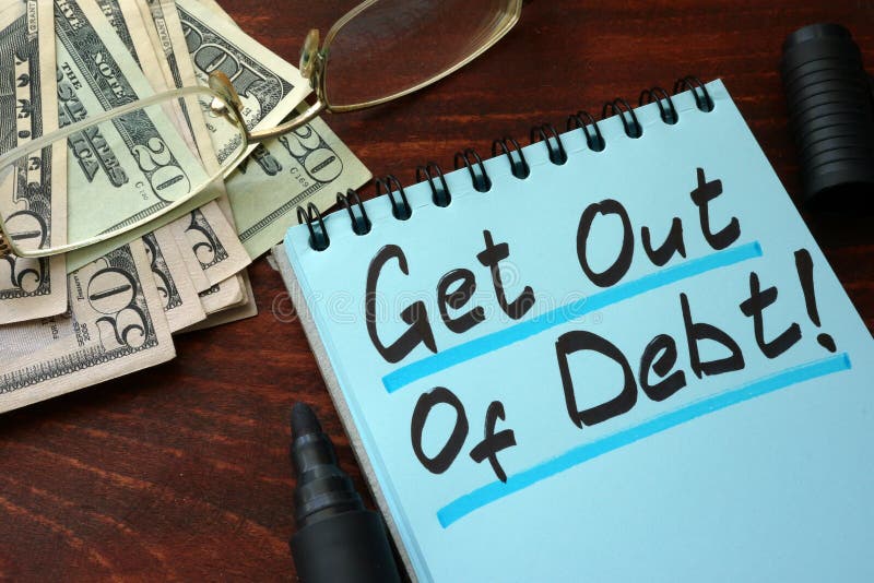 Get out of Debt. stock photo. Image of help, bank, savings - 92574362