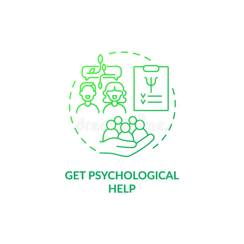Get Psychological Help Green Gradient Concept Icon Stock Vector ...