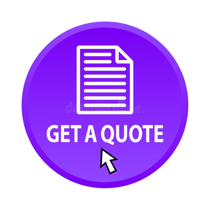 Get a quote button stock vector. Illustration of document - 200544328