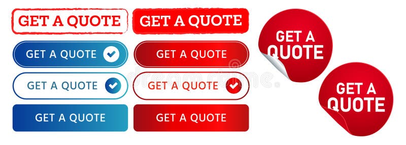 Get a Quote Circle Rectangle Stamp Label Sticker and Button Offer ...