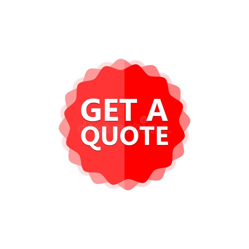 Get a quote icon or button stock vector. Illustration of graphic ...