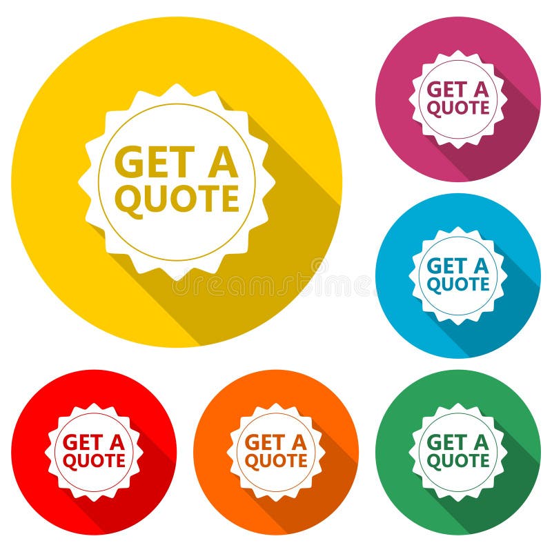 Get a quote logo stock illustration. Illustration of black - 103600433