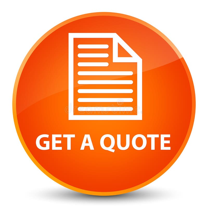 Get a Quote (page Icon) Elegant Orange Round Button Stock Illustration ...