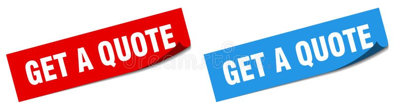 Get a Quote Sticker. Get a Quote Sign Set Stock Vector - Illustration ...