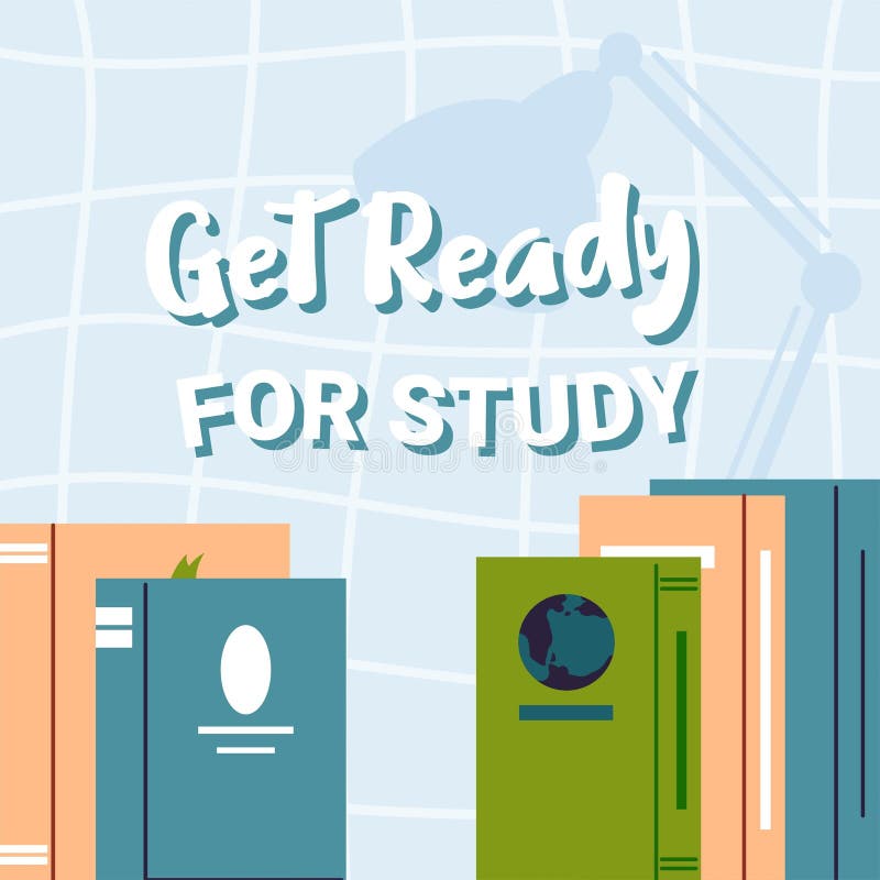 Get Ready for Study, Back To School Promo Banner Stock Illustration - Illustration of learn ...