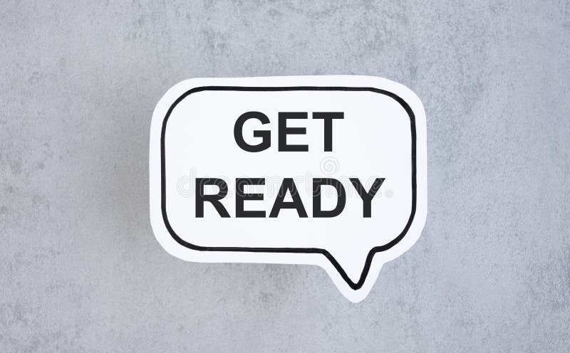Get Ready, Message on Business Card Shown by a Businessman. Business ...