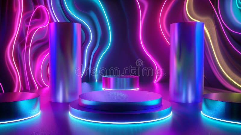 Get Ready To Shine Under the Neon Lights in this Dynamic Podium ...