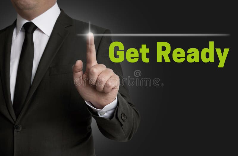 Get Ready Touchscreen is Operated by Businessman Stock Image - Image of ...