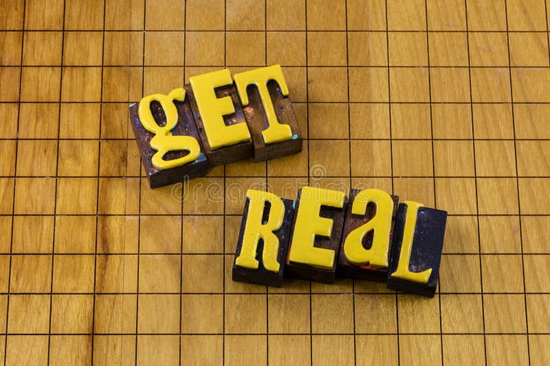 Get Real Facts Reality Time Understand Problem Creative Solution Stock ...