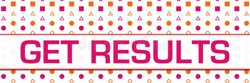 Results Pink Orange Tick Mark Horizontal Stock Illustration ...