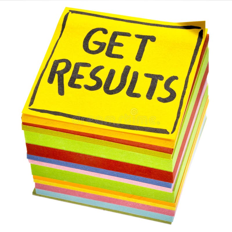 Get results reminder note stock photo. Image of sticky - 100363622
