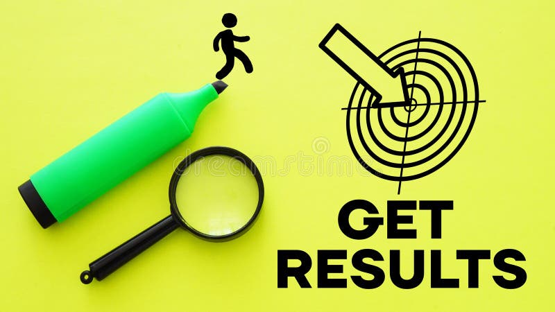 Get Results is Shown Using the Text Stock Photo - Image of coaching ...