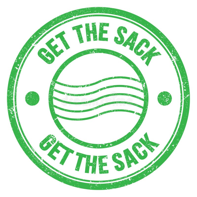 GET the SACK Text Written on Green Round Postal Stamp Sign Stock ...