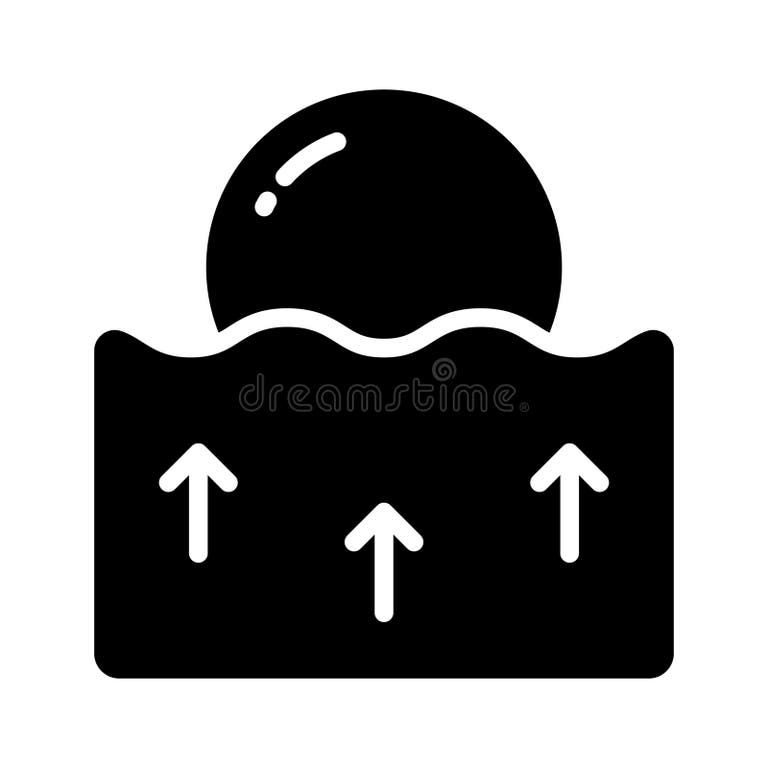 Get a Sight of this Glyph Icon of Buoyancy Stock Vector - Illustration ...
