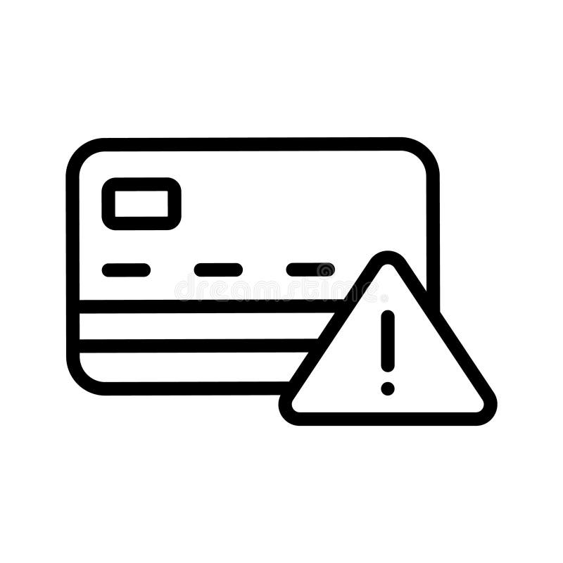 Get a Sight of this Latest Line Icon Depicting Card Error Stock ...