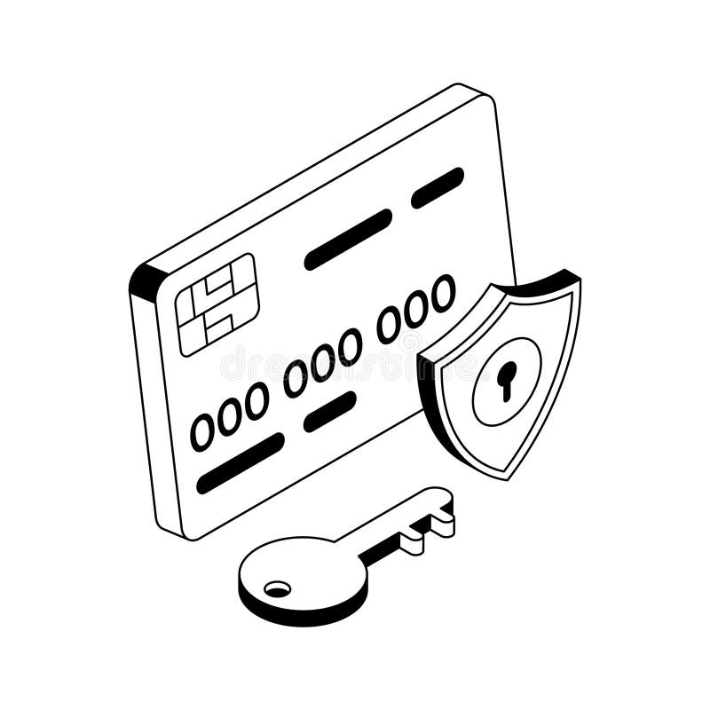 Get a Sight of this Modern Isometric Icon of Secure Card Stock Vector ...