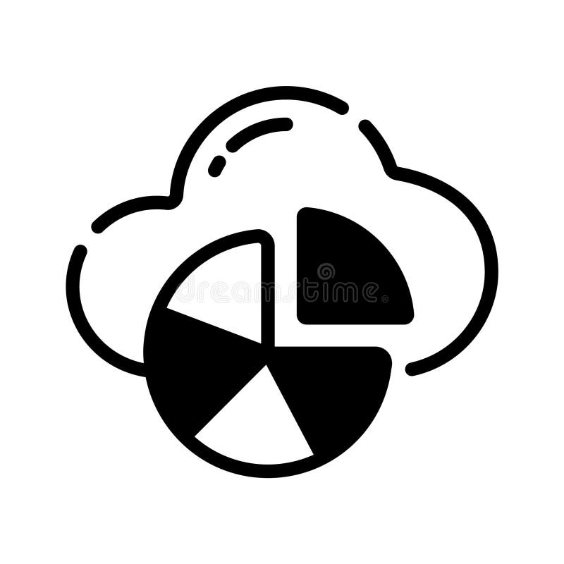 Get a Sight of this Premium Glyph Icon of Cloud Analysis Stock Vector - Illustration of storage ...