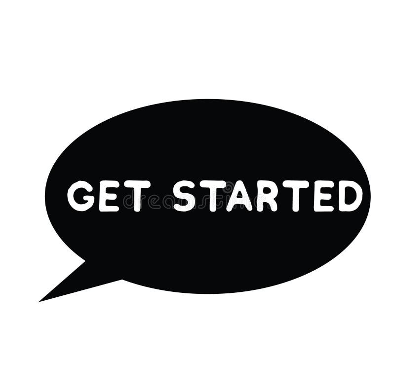 Get started rubber stamp stock vector. Illustration of embarkation ...