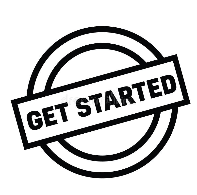Get started rubber stamp stock vector. Illustration of embarkation ...
