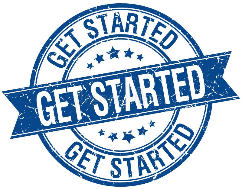 Get started stamp stock vector. Illustration of ribbon - 120323584