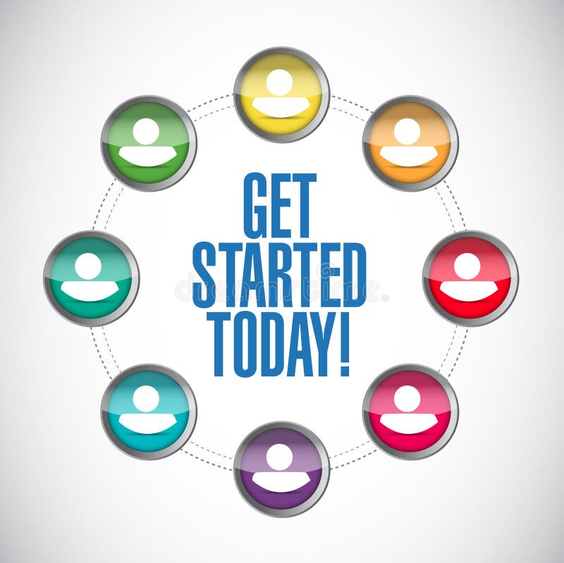 Get Started Today Seal Illustration Design Stock Illustration ...