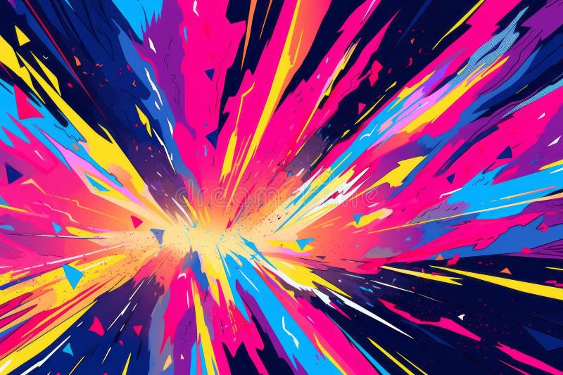 Vibrant Pop Art Background with Abstract Patterns, Generative AI Stock ...