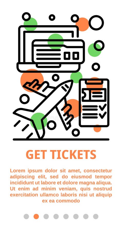 Get Tickets Banner, Outline Style Stock Vector - Illustration of ...