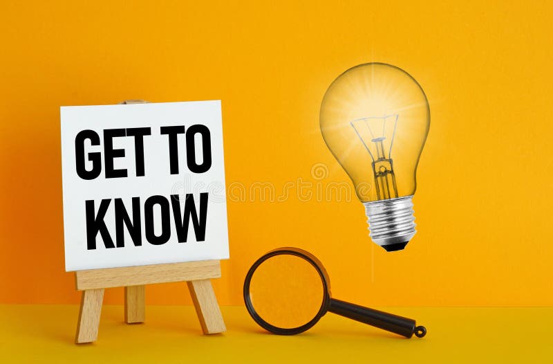 Get To Know is Shown Using the Text Stock Photo - Image of target ...