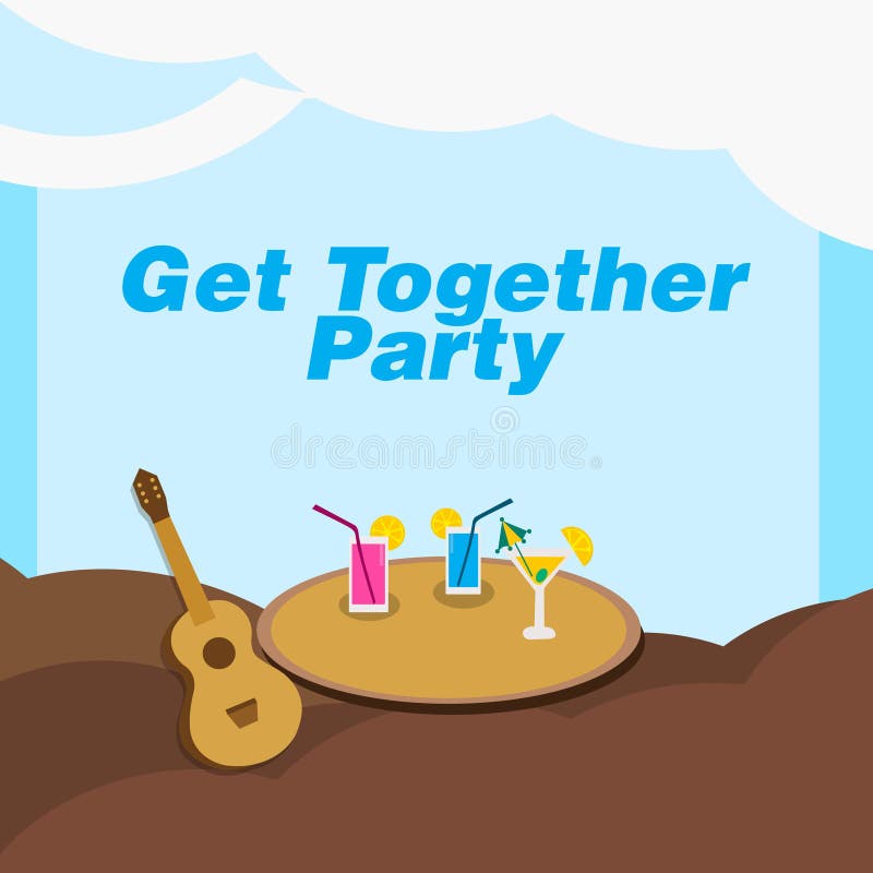 Get Together Party Invitation Card Design Stock Illustration ... Get Together Party Invitation Card Design Stock Illustration ...
