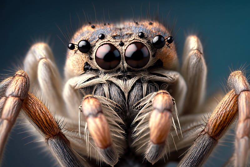 Macro Spider Eye in Nature - AI Generated Stock Illustration ...
